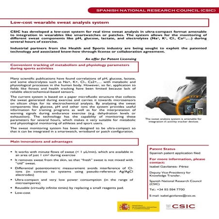 Low-cost wearable sweat analysis sensor | PDF