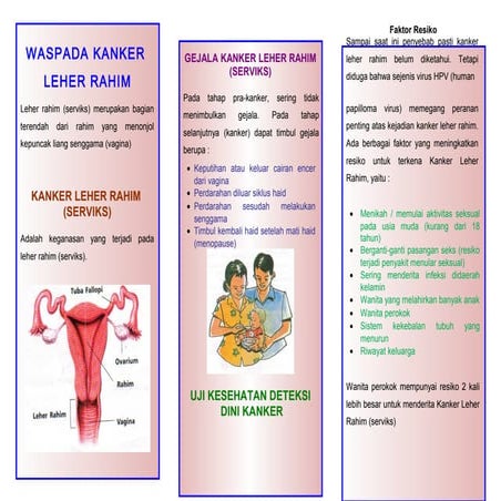 Leaflet kanker serviks akper pemda muna | DOC