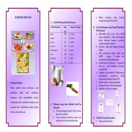 Leaflet nutrisi ibu menyusui a | DOC