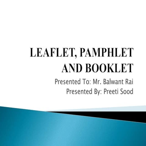 Leaflet Writing presentation | PPT