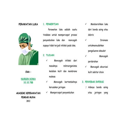 144168303 leaflet-perawatan-luka-post-operasi-dirumah | PDF
