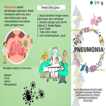LEAFLET PNEUMONIA menjelaskan definisi klasifikasi | DOCX