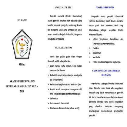 Leaflet rematik akper pemda muna | DOC