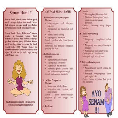 Leaflet senam hamil | PPT