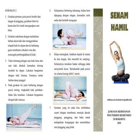 Leaflet senam hamil | PDF