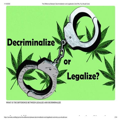 What is the Difference Between Legalization and Decriminalization? | PDF