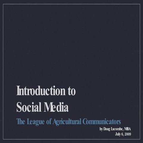 Agricultural communications & social media | PPT