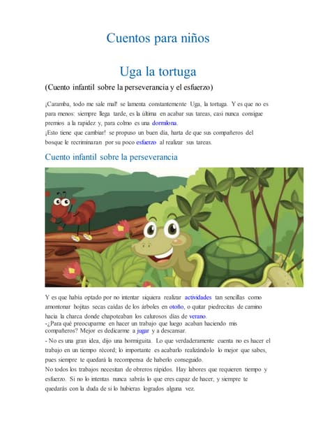 El cuento de la tortuga | PDF