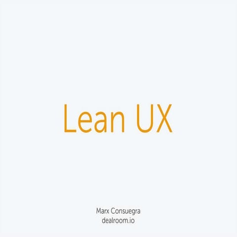 Lean UX | PPTX