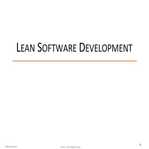 Lean Software Development | PPT