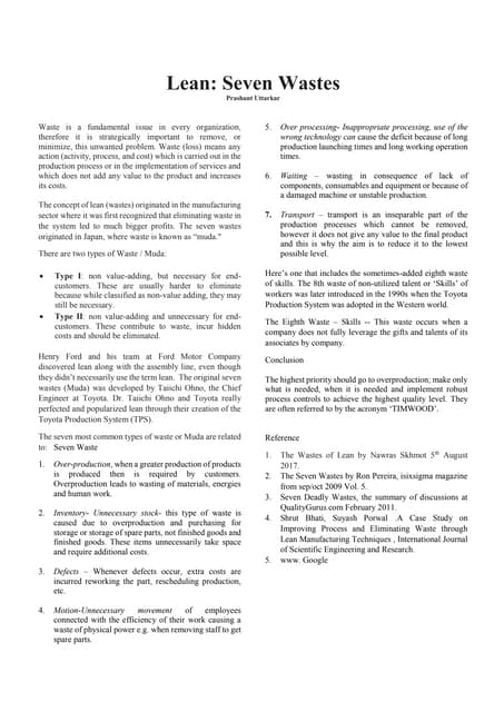 7 waste in the production | PPTX