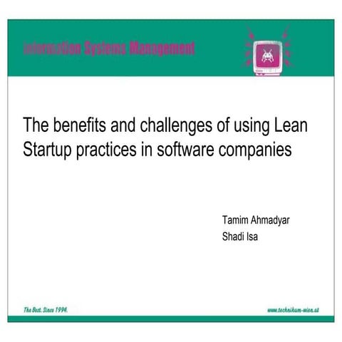 Makers Academy - Lean startup afternoon | PDF