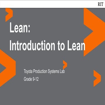 Lean Introduction with basics principles | PPTX