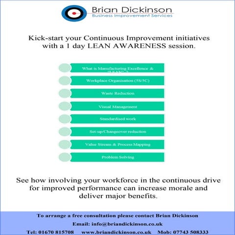 Lean Awareness Flyer | PPT | Business | Business and Finance