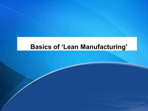 Lean ppt | PPT