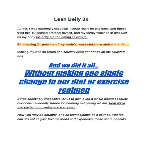 Lean belly 3x | PDF