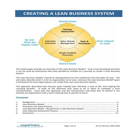 Lean Business System | PDF