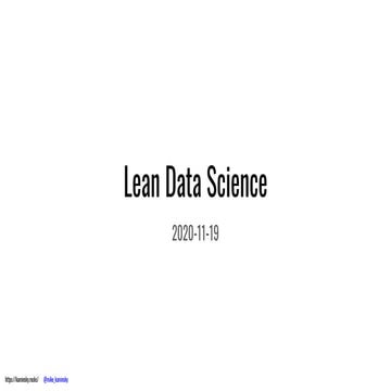 Lean Data Science | PPT