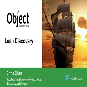 Lean Discovery Scrum Australia 2016 Ppt