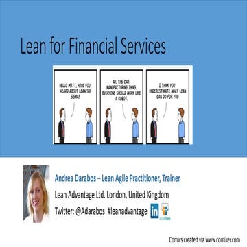 Lean for Financial Services v1.1 | PDF