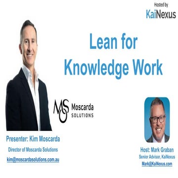Lean for Knowledge Workers | PDF