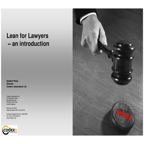 Lean For Lawyers An Introduction | PDF