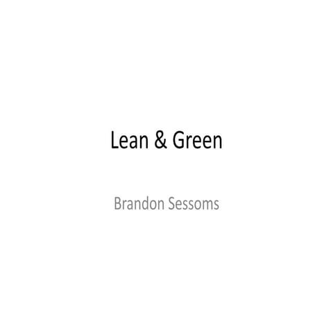 Lean & green | PPTX