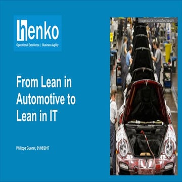From Lean in Automotive to Lean in IT | PPT