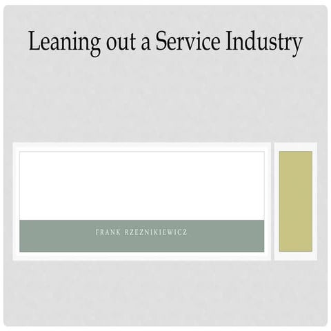 Lean in the service industry | PPT