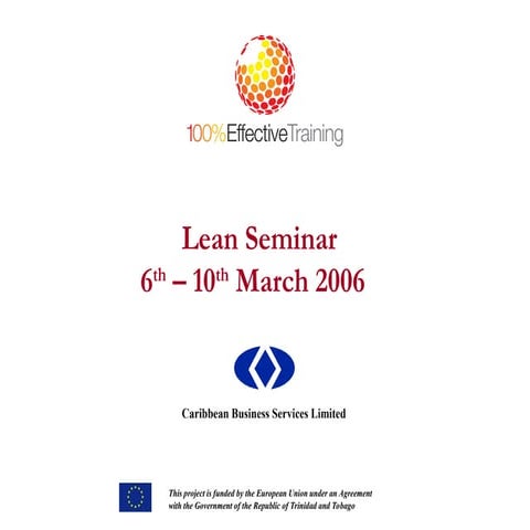 Lean introduction , Tools and Implemenation | PPT