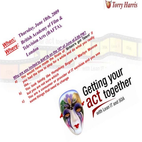 Getting your act together - With Lean IT and SOA - Application Rationalization | PPSX