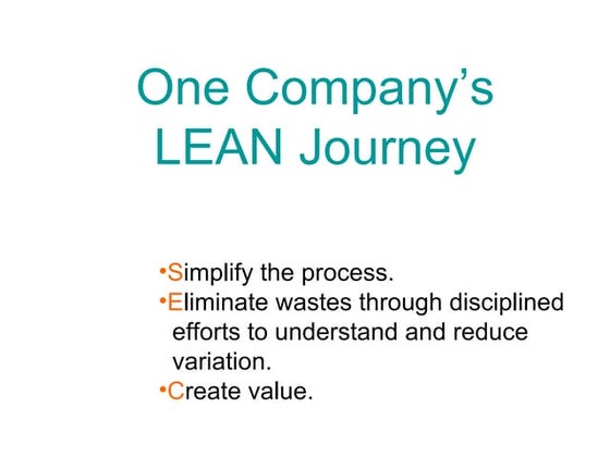 Lean one sheet | PPT