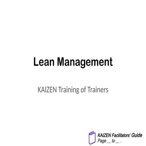 Lean Management and kaizen in healthcare | PPTX