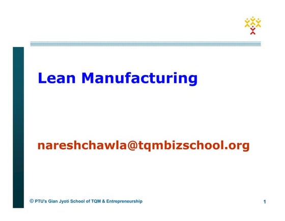 BASICS OF LEAN MANUFACTURING | PPT