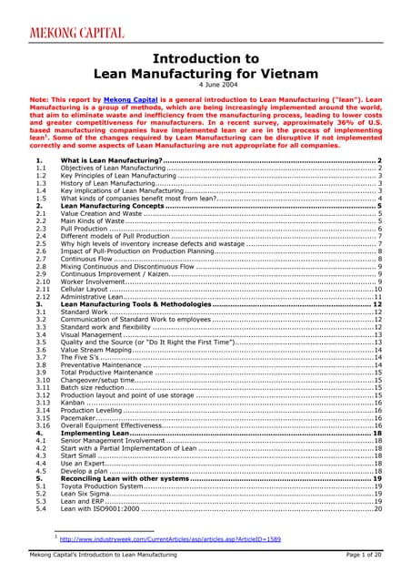 BASICS OF LEAN MANUFACTURING | PPTX