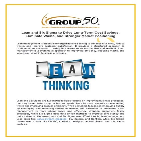 Lean Manufacturing Assessment - Group50® Consulting | PDF