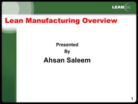 Lean Manufacturing PowerPoint Presentation Sample | PPT