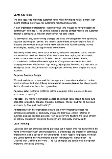 Lean manufacturing | PPTX