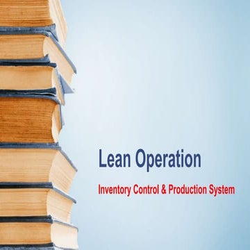 Lean operation | PPTX