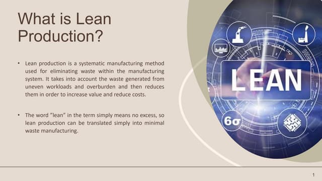 BASICS OF LEAN MANUFACTURING | PPTX