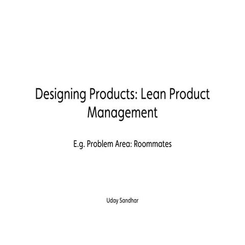 Lean product management, Lean Startup | PDF
