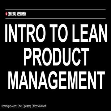 Intro to Lean Product Management | PPT