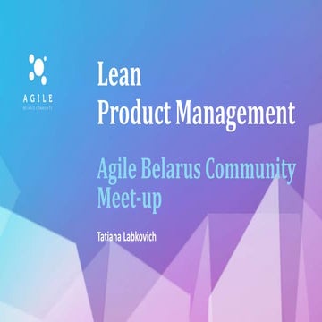 Lean Product Management | PPTX