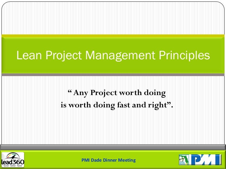 Lean Project Management Principles