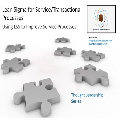 The Benefits of Applying Lean Sigma for Service | PPT