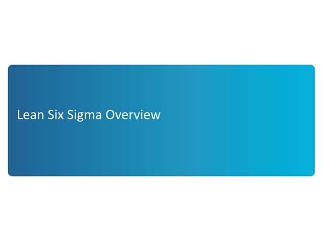 Six sigma ppt | PPTX