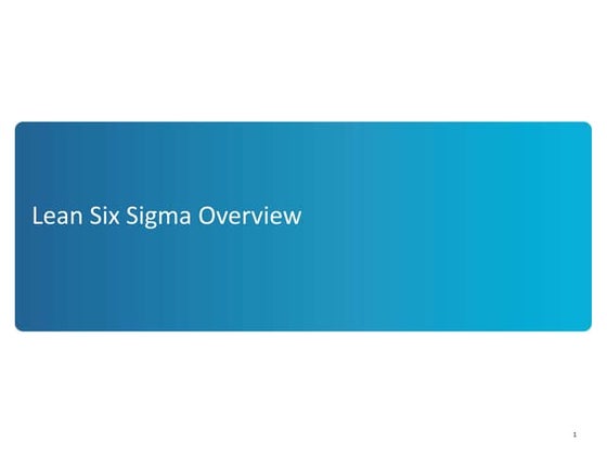 LEAN SIX SIGMA PROJECT - FINAL | PPTX