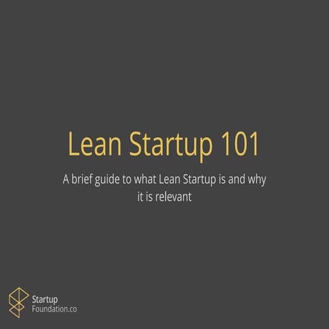Lean startup 101 - Online Tuesday | PPT