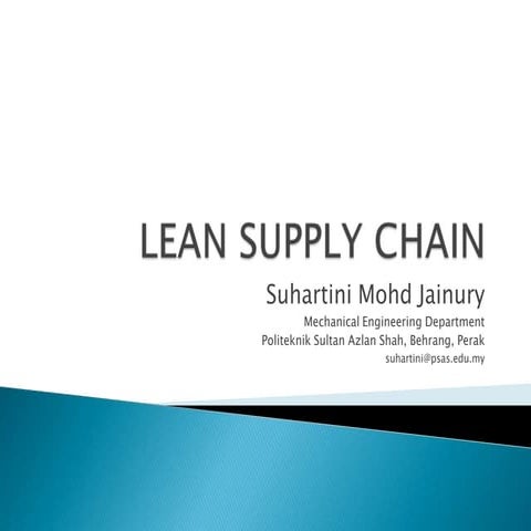 Lean supply chain | PPTX