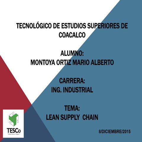 Lean supply chain | PPTX